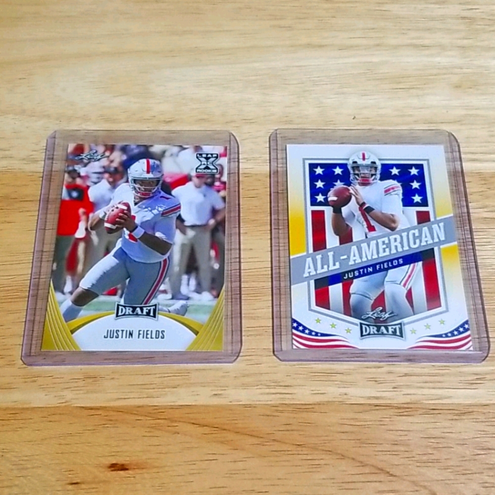 2021 Leaf Draft Justin Fields Rc's , # 2 & # 49 - Gem
